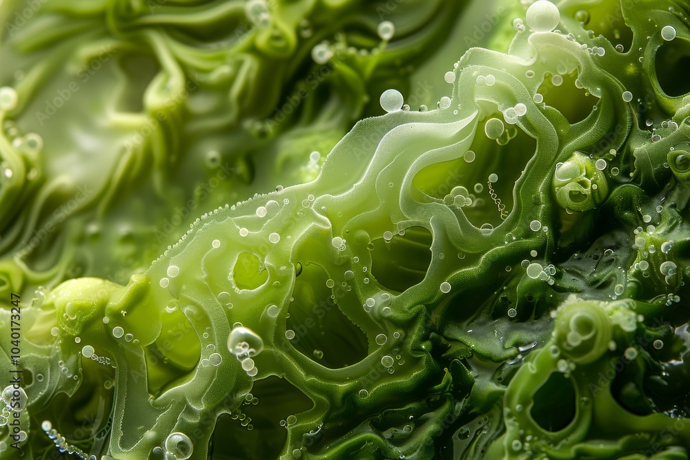 Soil Algae: A high-resolution shot of soil algae, illustrating their ...