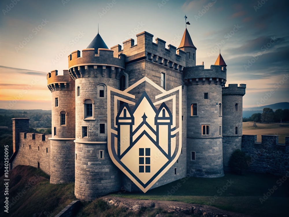 Simple Medieval Castle Logo Design for Branding and Marketing Purposes ...