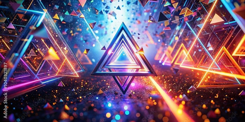 Triangular Particle Background Loop for Dynamic Visuals and Creative ...