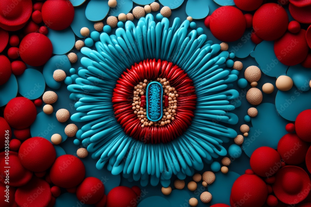 Minimalist cross-section of a human cell membrane, showing simple lipid ...