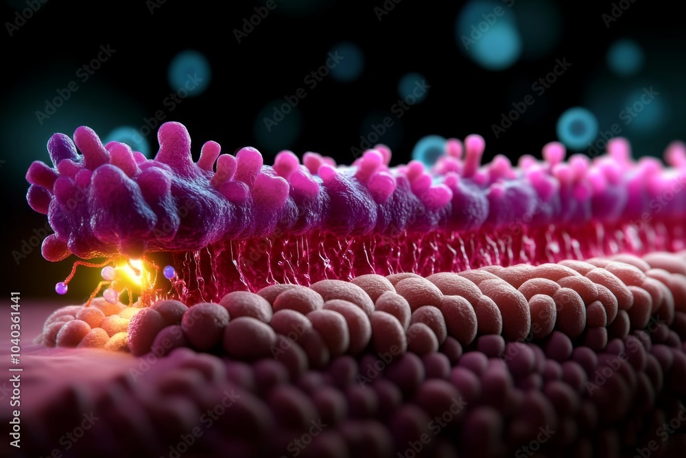 Protein receptors and ion channels in the human cell membrane, with ...