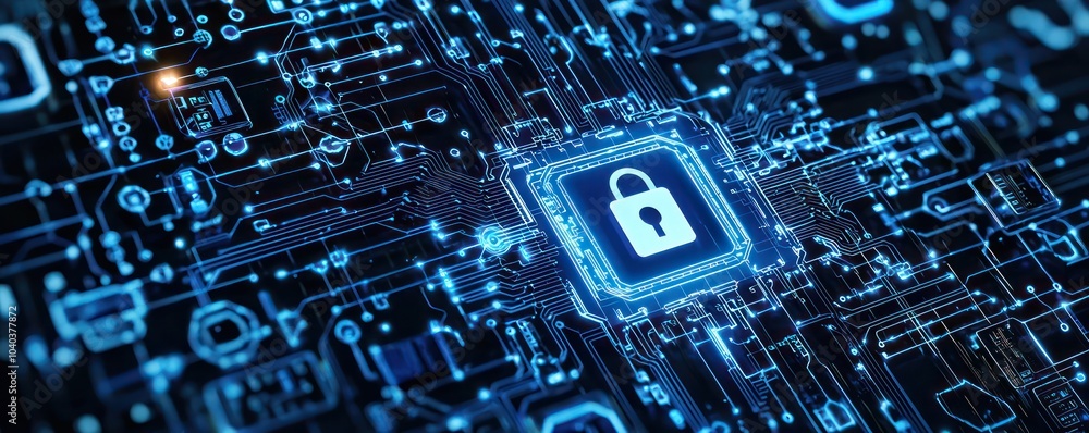 A detailed representation of Endpoint Security, using a sophisticated ...