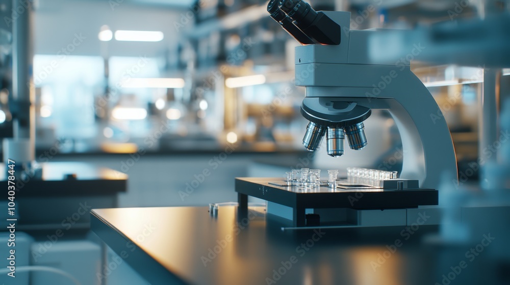 An advanced materials science laboratory with nanomaterial synthesis ...