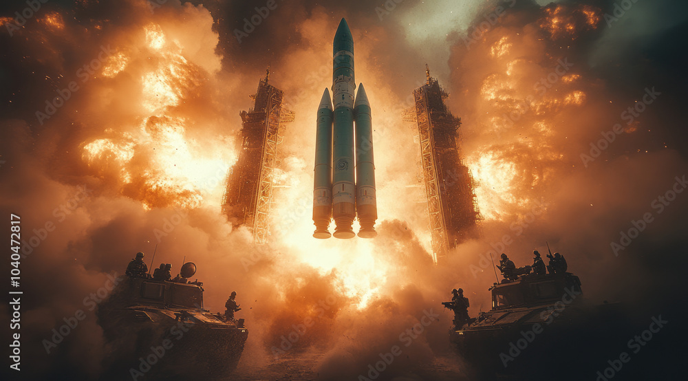 missile parade, with the new missiles, three long, vertically-stacked ...