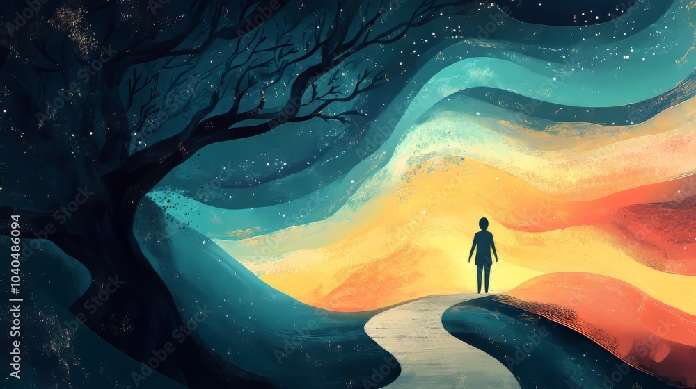 Create a visual journey through depression stages Adobe Illustrator ...