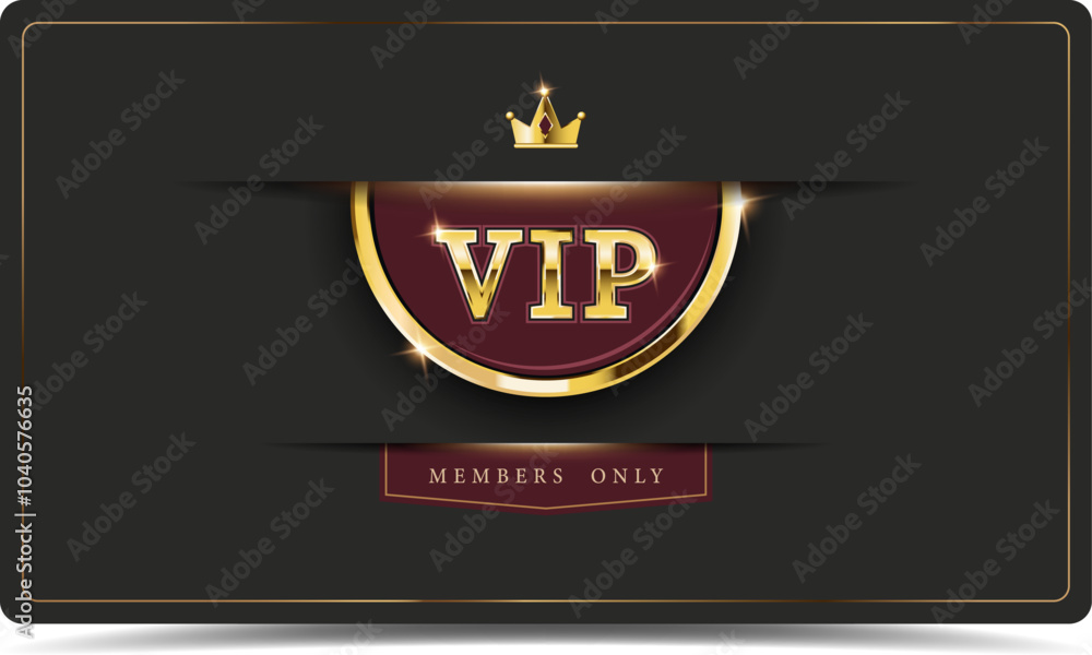For premium persons, a VIP card invitation, rectangular, on a dark ...
