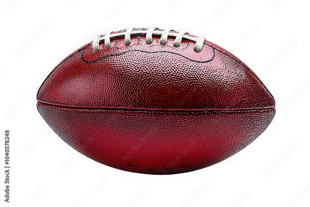 Red American Football isolated on transparent background, png file, no ...