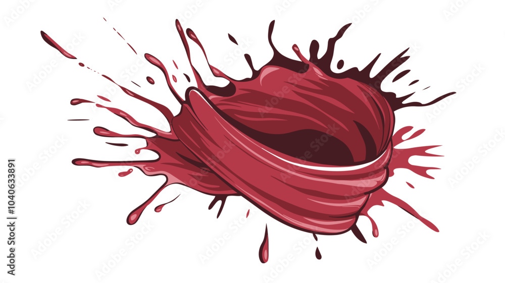 Blood splash animation, cartoon sprite sheet of red liquid swirls ...