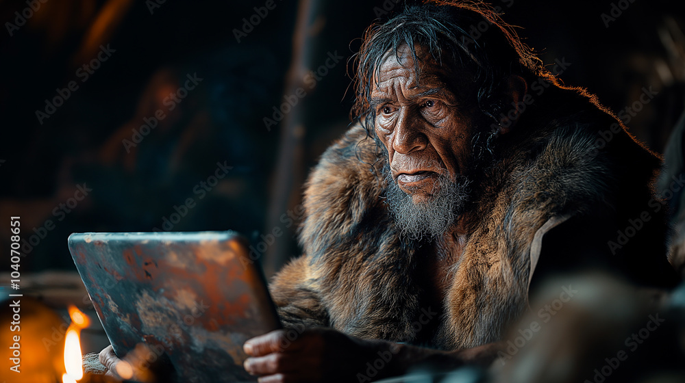 primitive man, Stone Age, Darwin's theory, evolution of humans from the ...