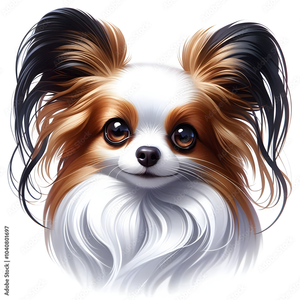 흰 배경, 빠삐용, 애니메이션 아트 (white background, Papillon, animation art) Stock ...