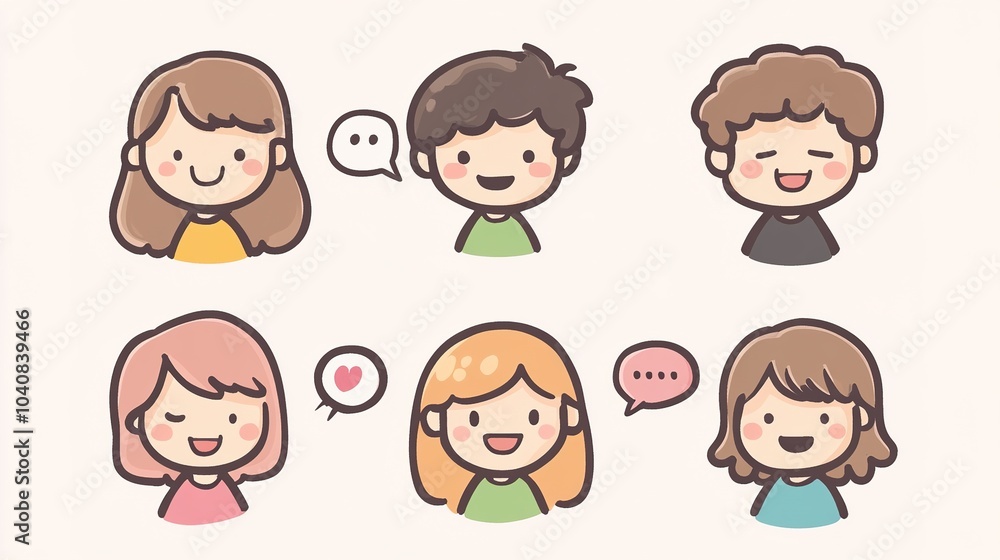 Cartoon Vector Icon of People Talking: A Symbol of Communication ...