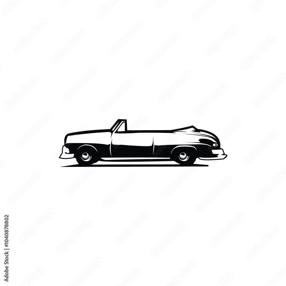 vintage car Greased lightning isolated white. appearing from the side ...