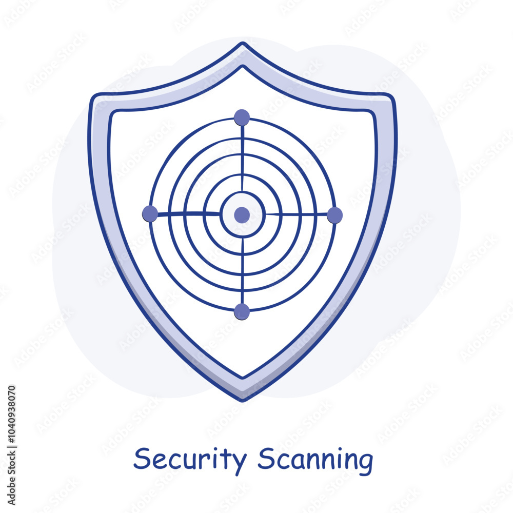 Hand drawn Icon for Security Scanning and Vulnerability Detection in ...