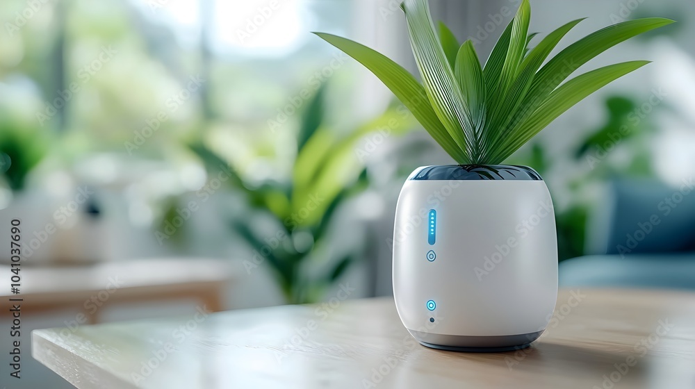 Futuristic 3D of a smart home assistant system with an intuitive ...