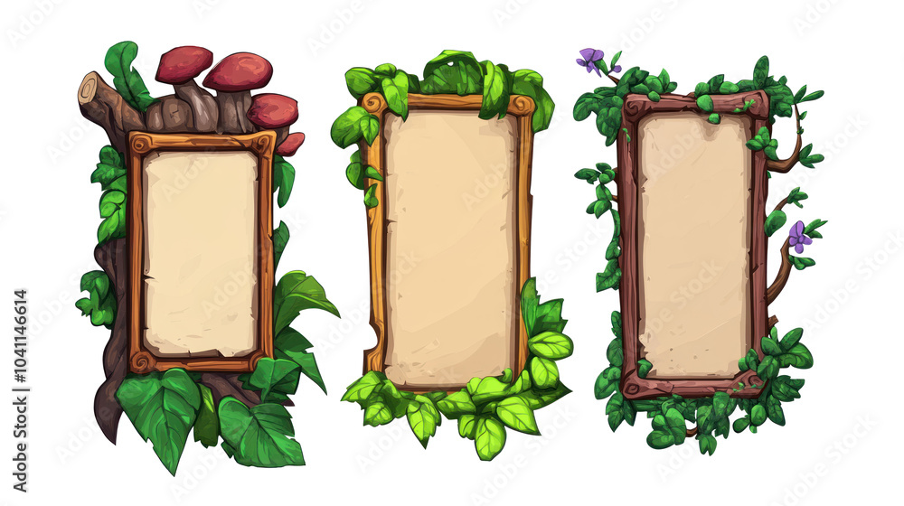 Pop Up menu screen, UI pane background, frame or banner, game asset ...