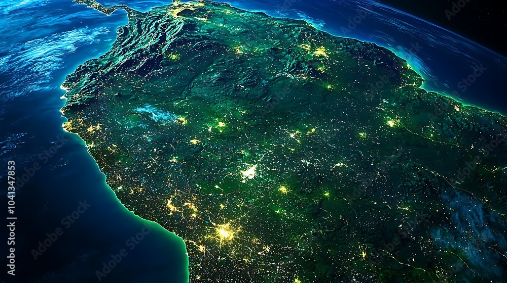Night Lights of Brazil: A breathtaking satellite view captures Brazil ...