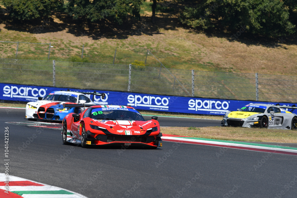 Scarperia, Italy - August 23th 2024: Ferrari 296 GT3 of team AF CORSE ...