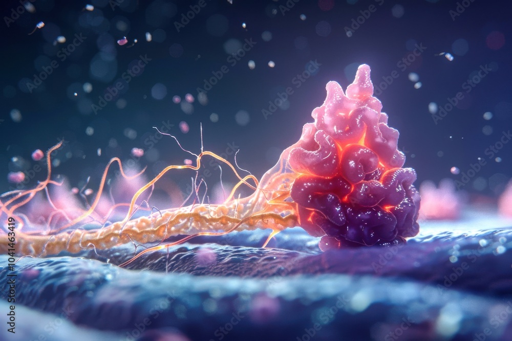 Synaptic Cleft: A detailed view of the narrow synaptic cleft between ...