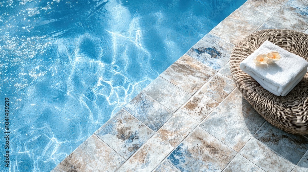 Ceramic tiles for poolside use Textured tiles designed for wall ...