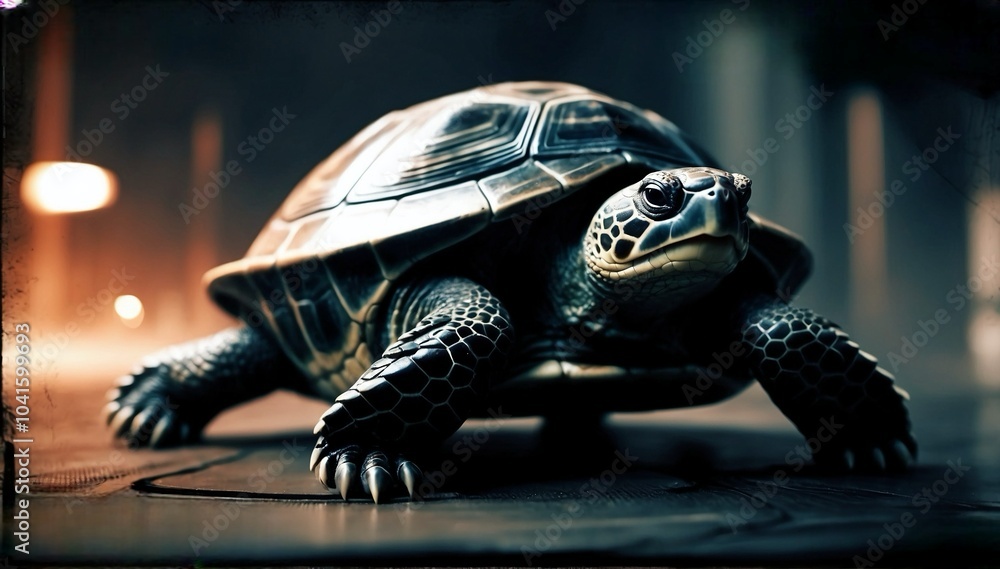 turtle on the rock Stock Photo | Adobe Stock