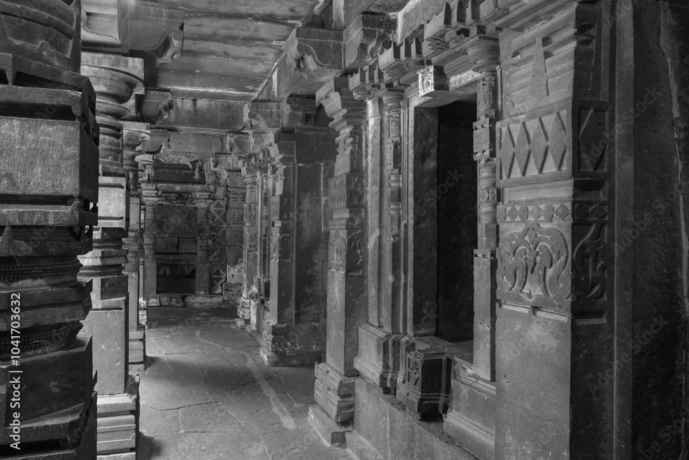 Bhuleshwar temple, 13th century hindu temple of Lord Shiva, carved in ...