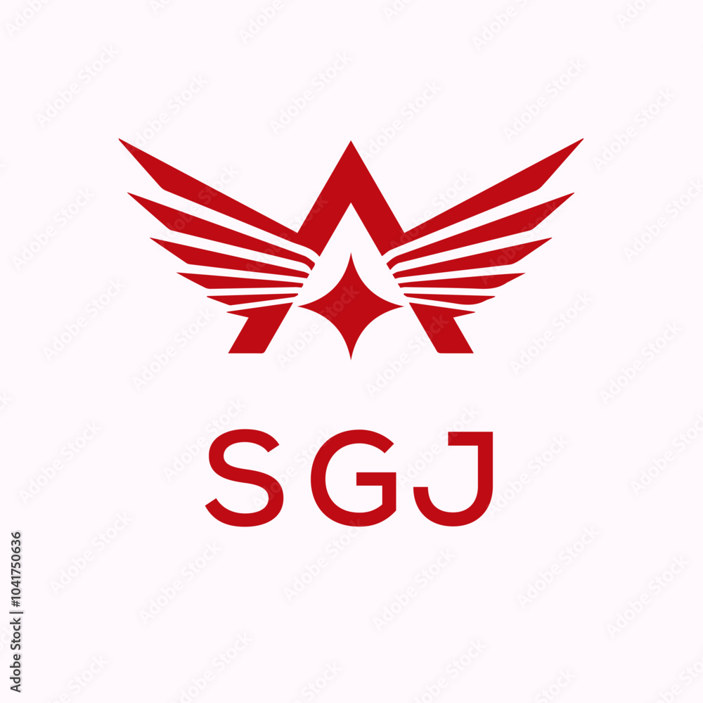 SGJ letter logo design with black background in illustrator, vector ...