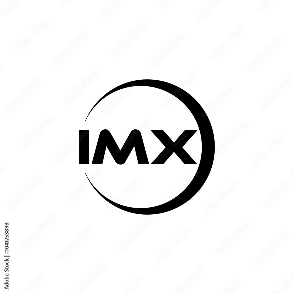 IMX letter logo design with white background in illustrator, vector ...