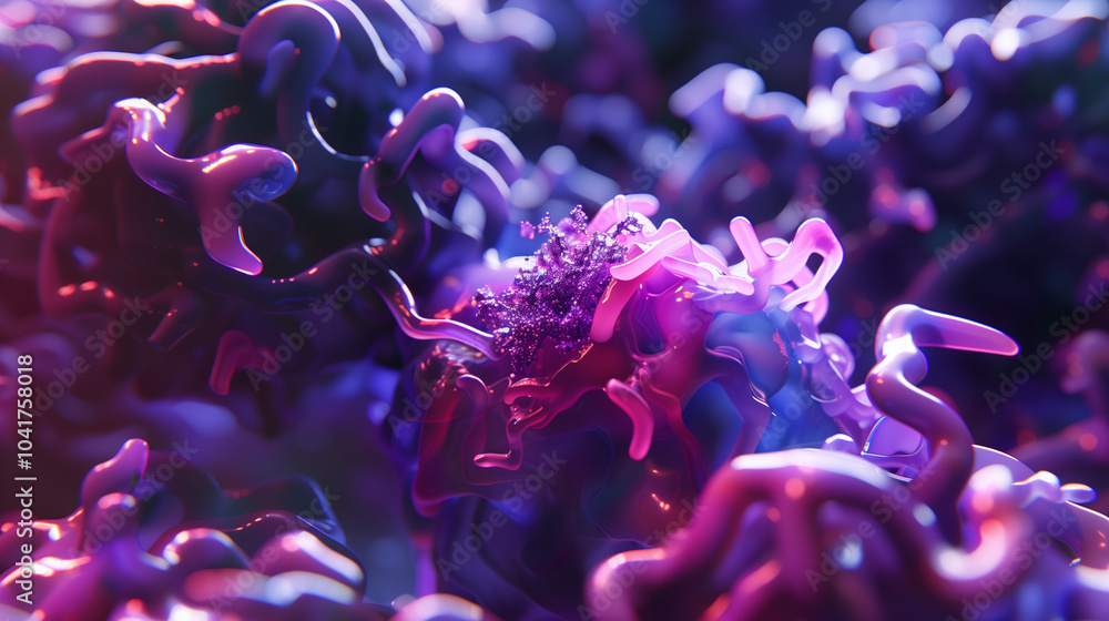 Microscopic view of a cell undergoing apoptosis, nucleus shrinking and ...