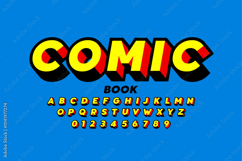 Comic book. Comics style font design, superhero inspired alphabet ...