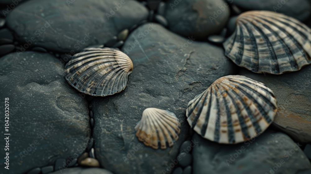 Abstract wallpaper featuring a nautilus shell, with a focus on its ...