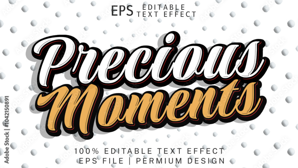 Precious moments text effect editable. Bright colored letters. Modern ...