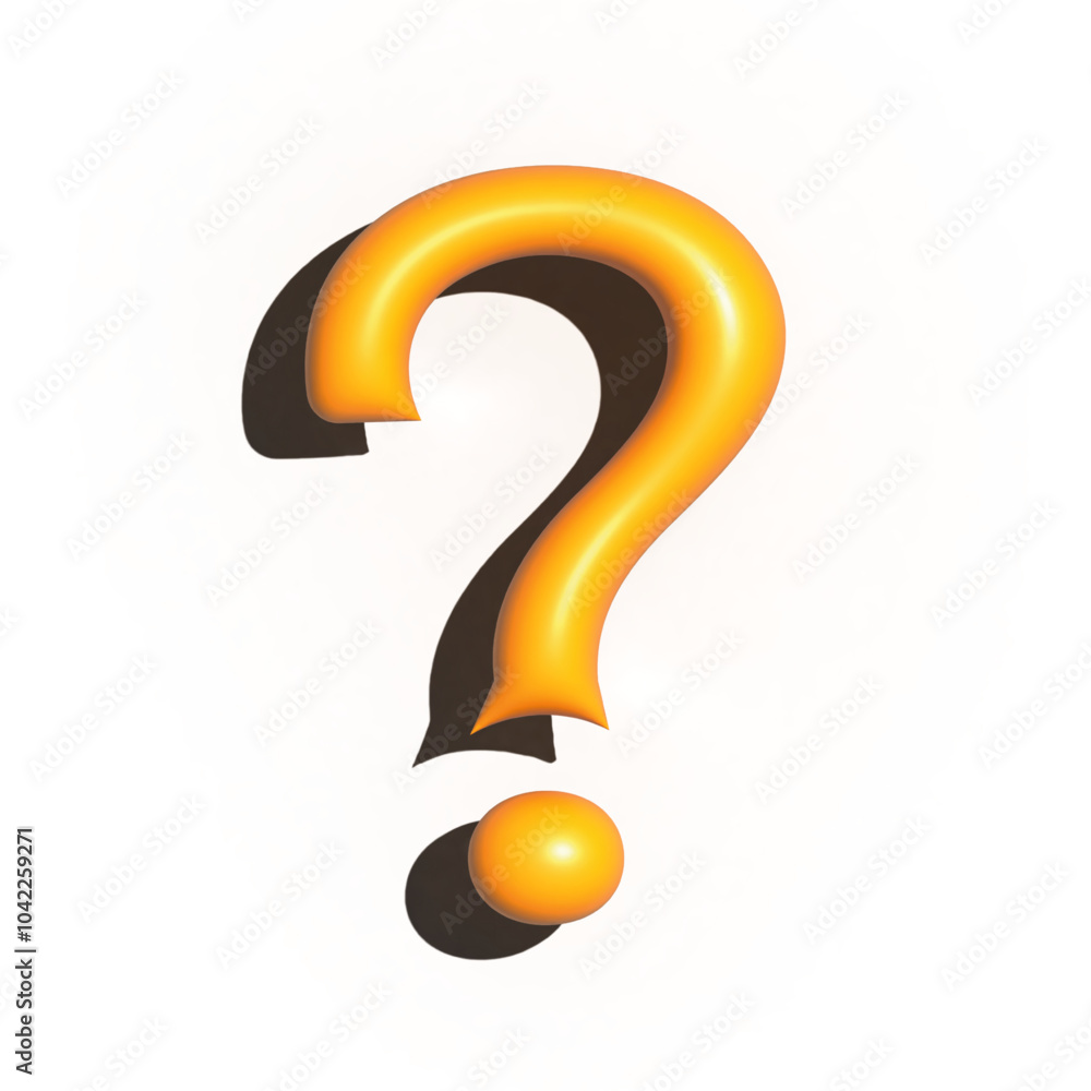 yellow colour question mark, 3d question mark on black background ...
