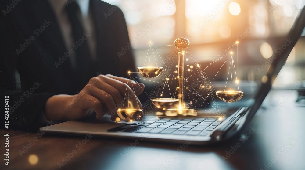 Legal advice service using modern UI technology, showing a business ...