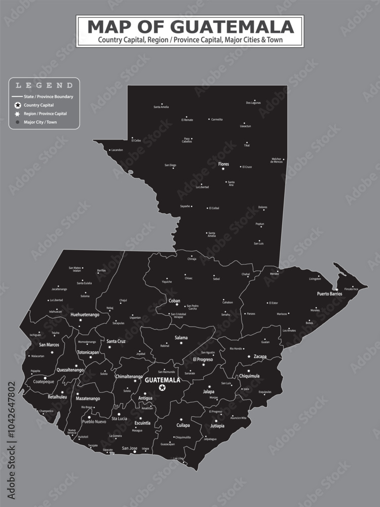 American Countries Geography Political map. Political map of country ...
