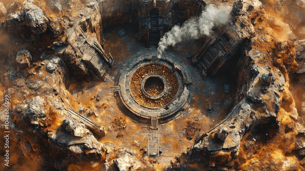 Fotografie Epic DnD Battle Map A Dragon's Lair with Treasure Hoard and ...