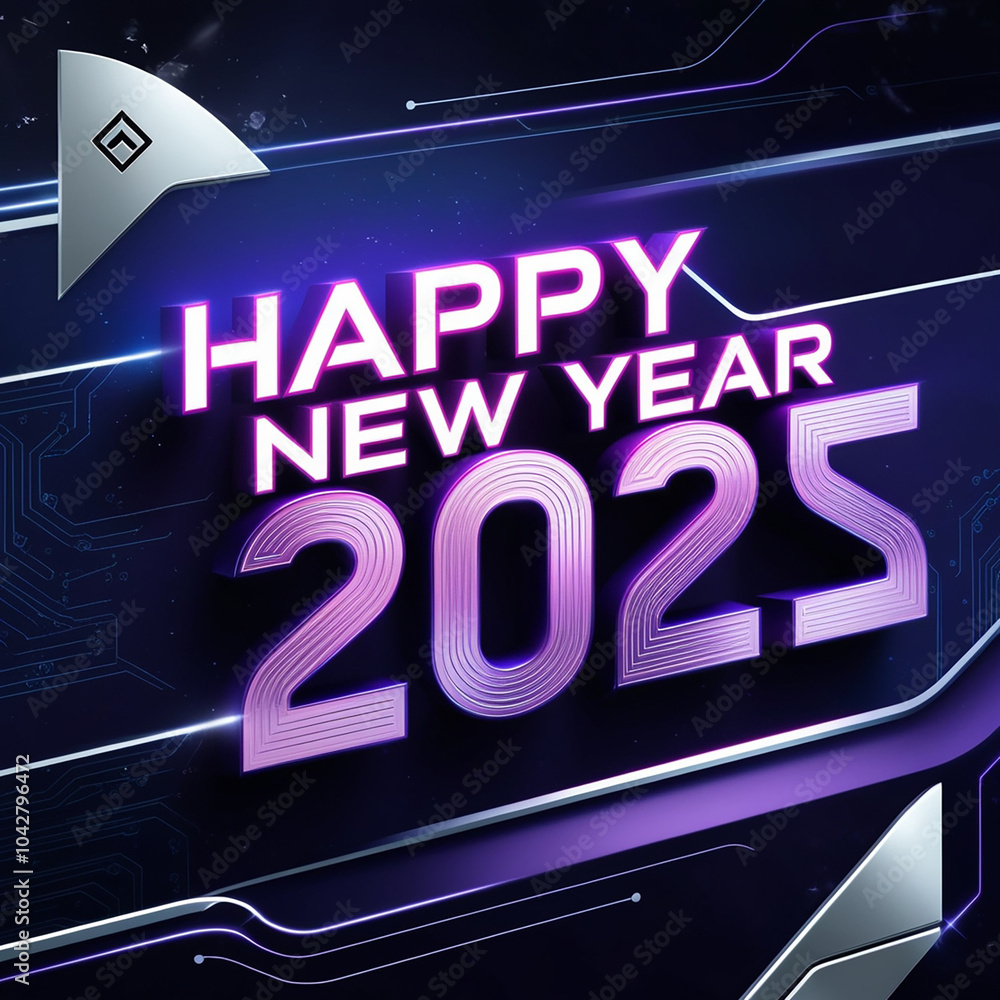 Ilustración de Stock Happy new year 2025 gaming loading screen.New ...