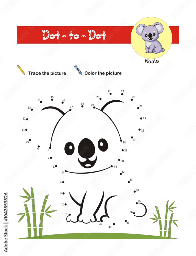Dot to dot activity worksheet for preschool kids. Activity of learning ...