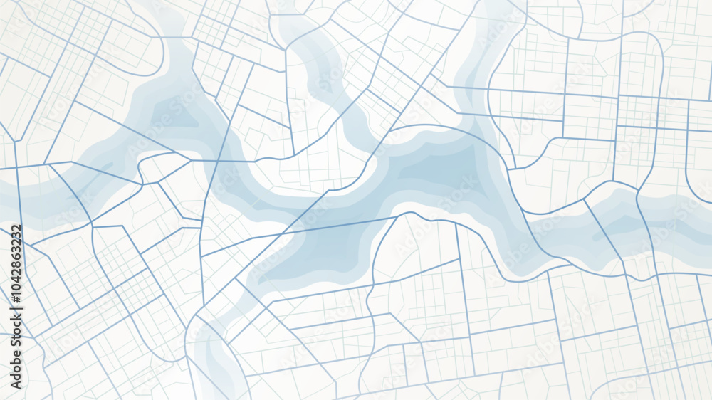 Abstract city map urban streets and road networks. Travel route ...