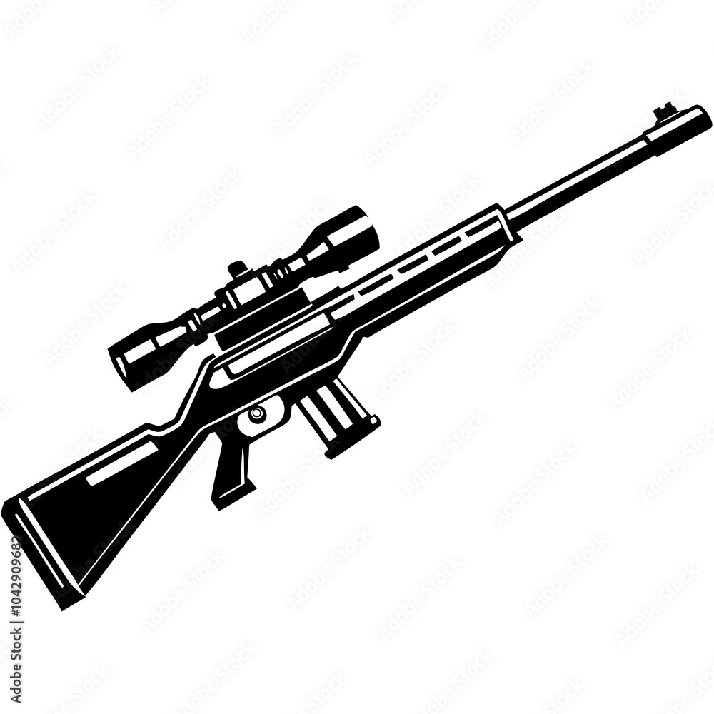 Vector de Stock svd dragunov vector illustration of a rifle | Adobe Stock