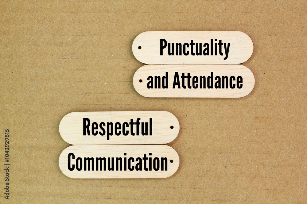 Photo Stock two examples of employee conduct Punctuality and Attendance ...