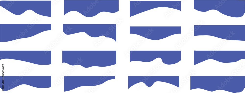 Set of abstract Border shape for website design. Collection of dividers ...