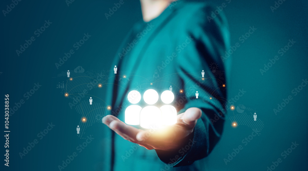 human resource manager. concept of recruitment process managing people ...