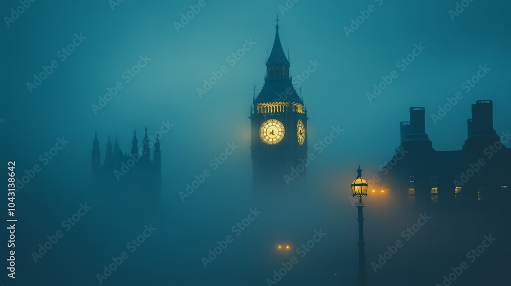 London's Enigmatic Fog: A mysterious fog shrouds the iconic Big Ben ...