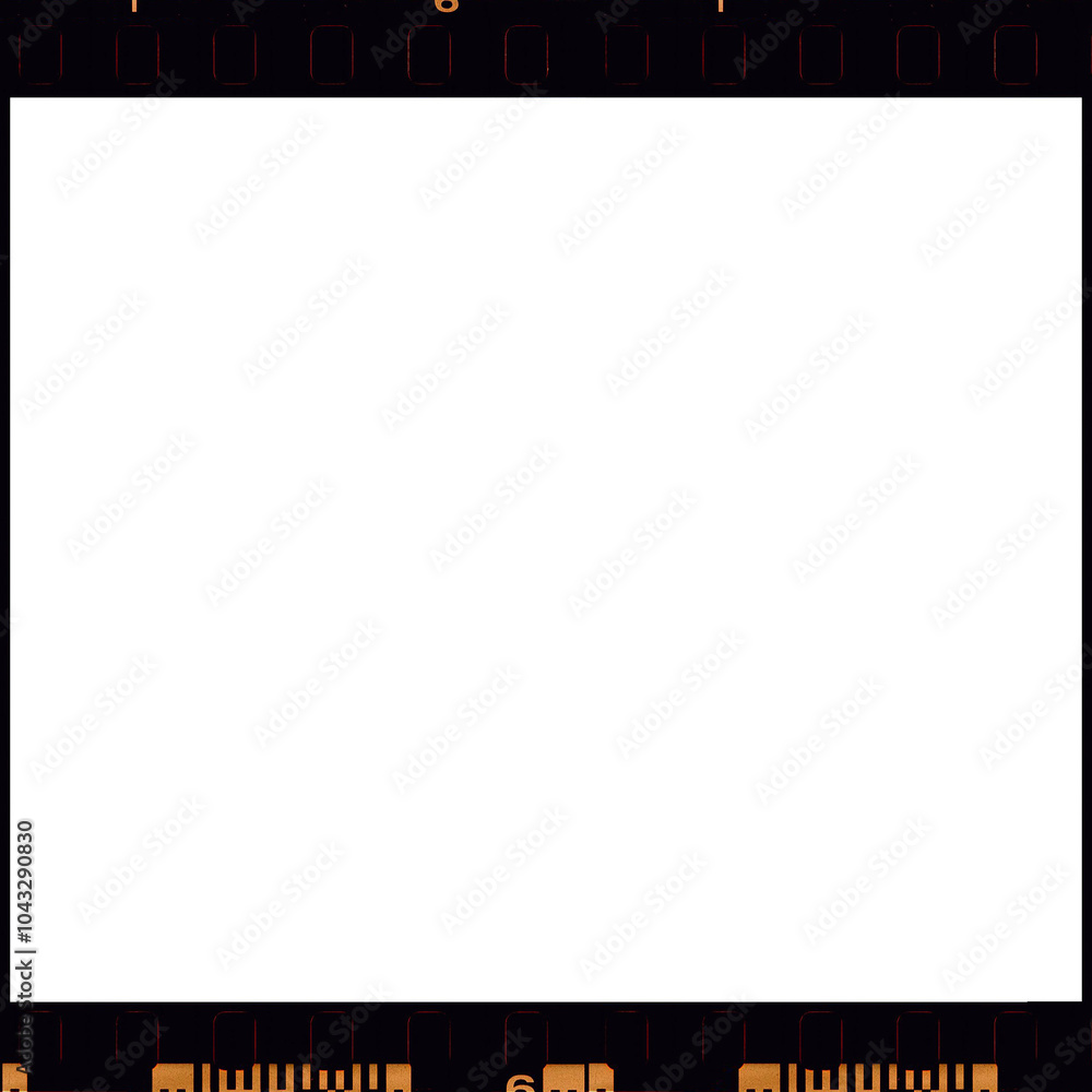 PNG frame for social media reel vintage photo film effect, in square ...