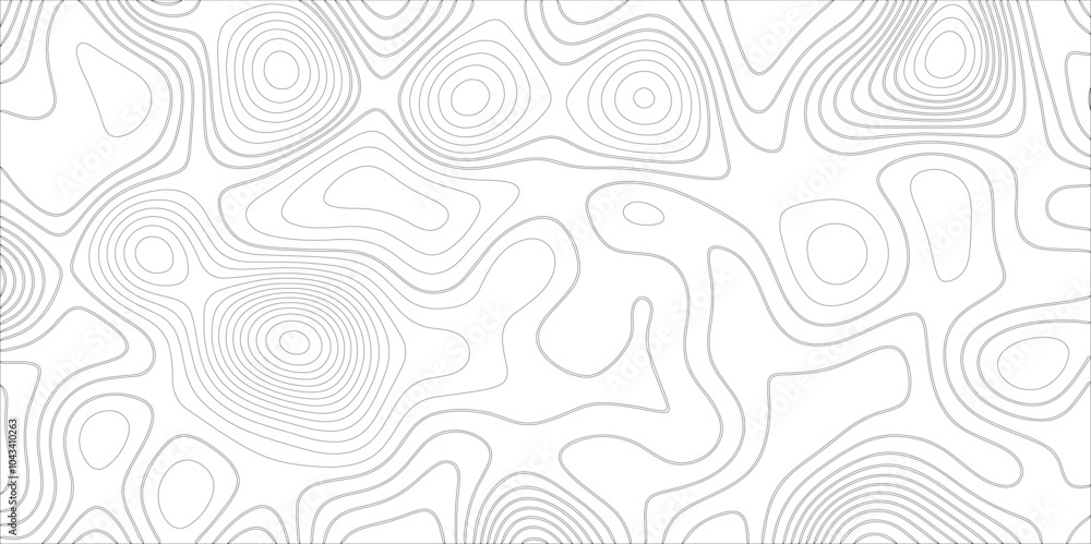 Ocean topographic line map with curvy wave isolines vector illustration ...