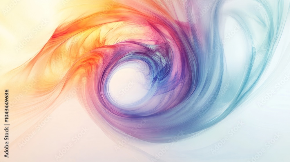 An artistic interpretation of quantum superposition with a swirling ...