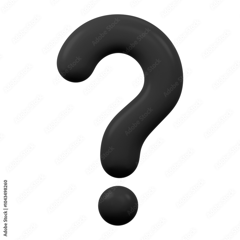 Black question mark png sticker, transparent background Stock ...