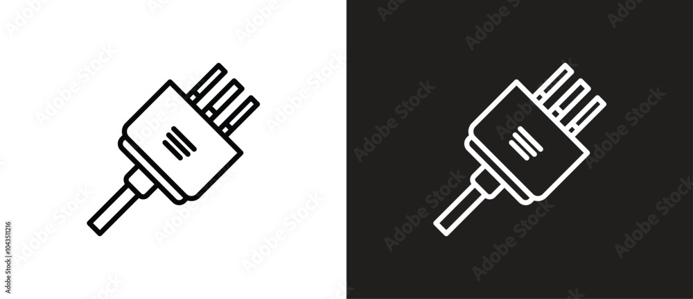 Type H power socket icon. Electrical symbol of power cable sign, Types ...