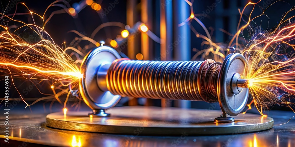 Candid Photography of a Simple Electromagnet with Coil and Iron Core ...