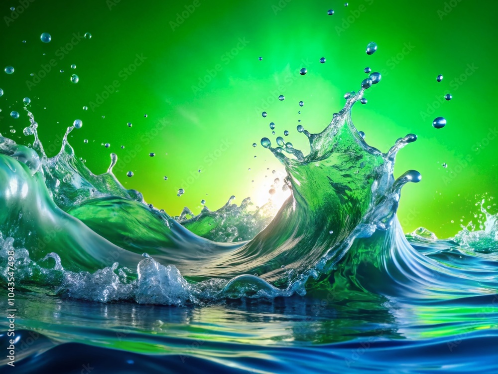 Cartoon Water Transition Effect with Green Screen Background for Video ...